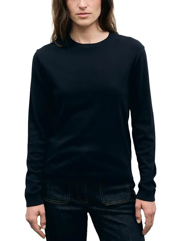 Gerard Darel Bara Cotton Long Sleeve T-shirt - Black