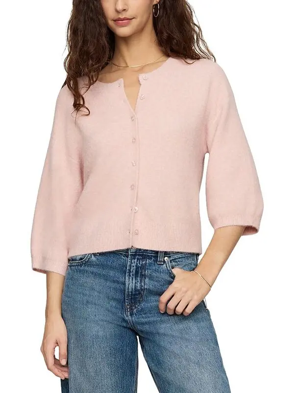 Z Supply Valor Puff Sleeve Cardigan - Soft Blush