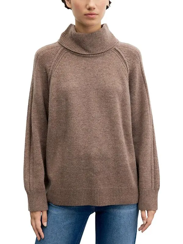 Gerard Darel Robi Wool Cashmere Blend Turtleneck Sweater - Camel