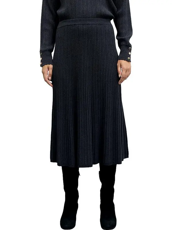 Gerard Darel Tati Flared Midi Skirt - Charcoal