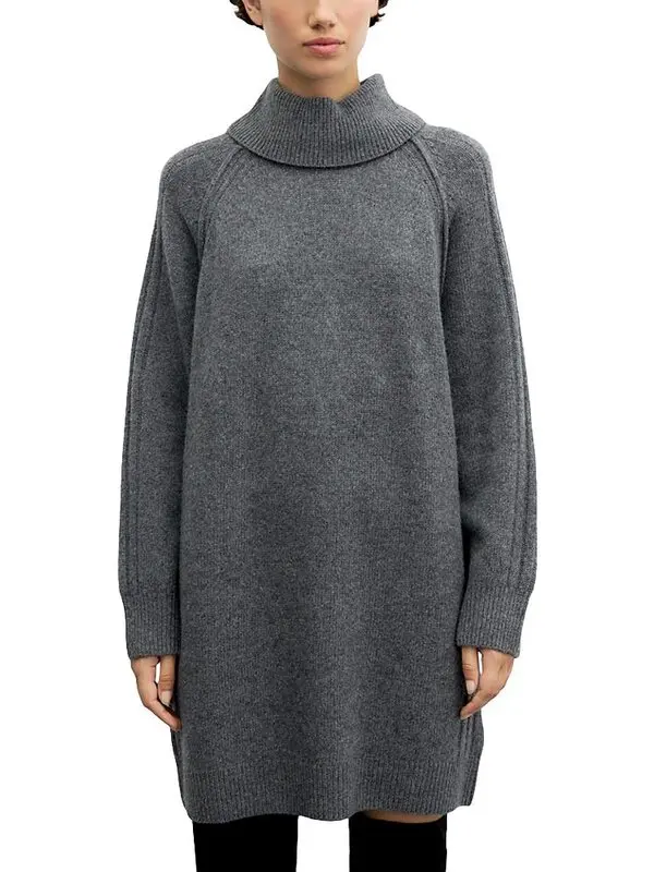Gerard Darel Wool & Cashmere Sweater Dress - Charcoal