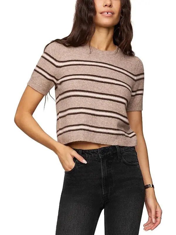 Z Supply Gatewood Short Sleeve Sweater - Heather Ash