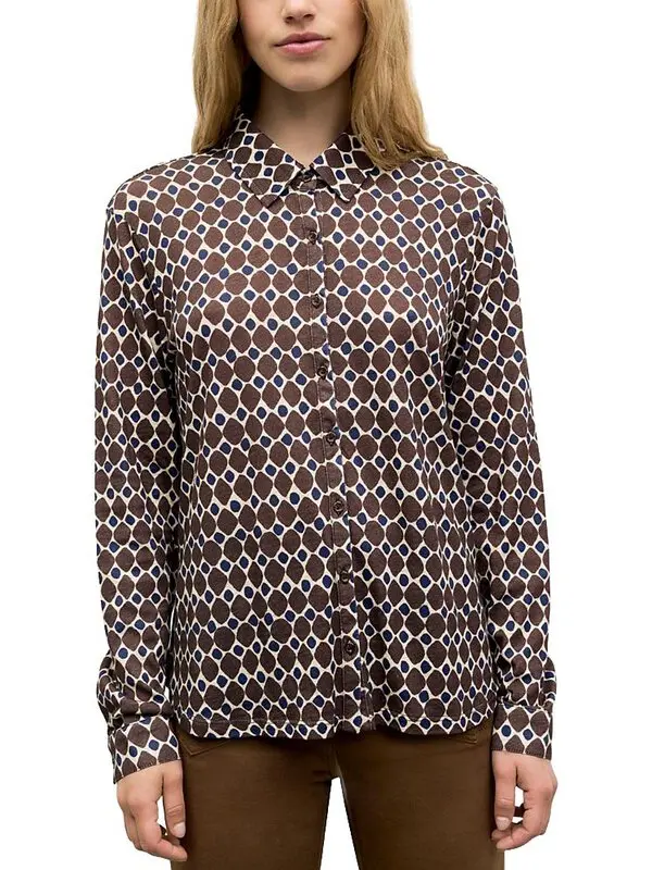 Gerard Darel Babs Print Button-front Shirt - Brown