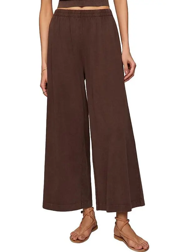 Z Supply Scout Jersey Cotton Flare Pants - Dark Chocolate