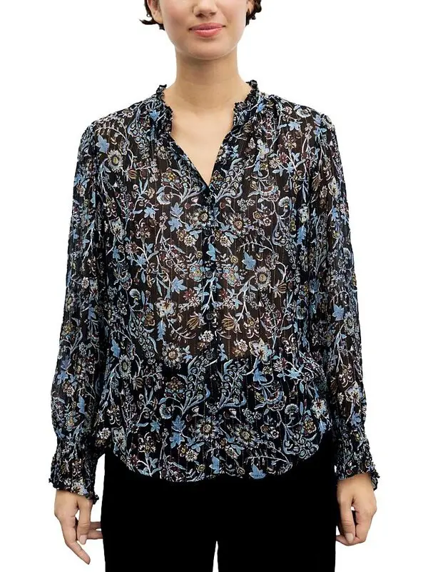 Gerard Darel Linda Printed Blouse - Black
