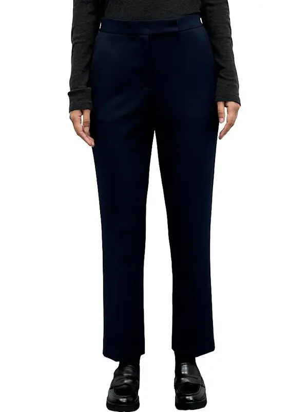 Gerard Darel May Straight Leg Tailored Trousers - Navy