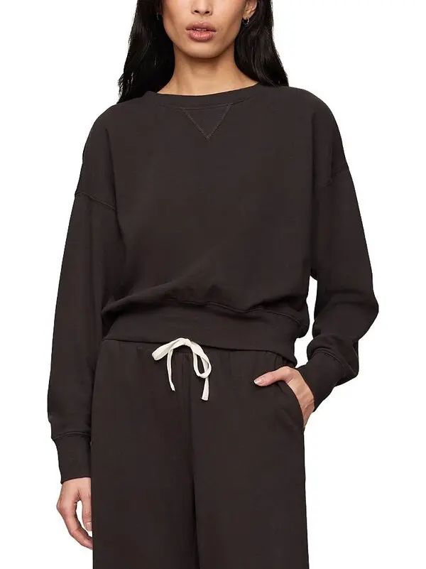 Z Supply Cotton Crewneck Sweatshirt - Ash Black