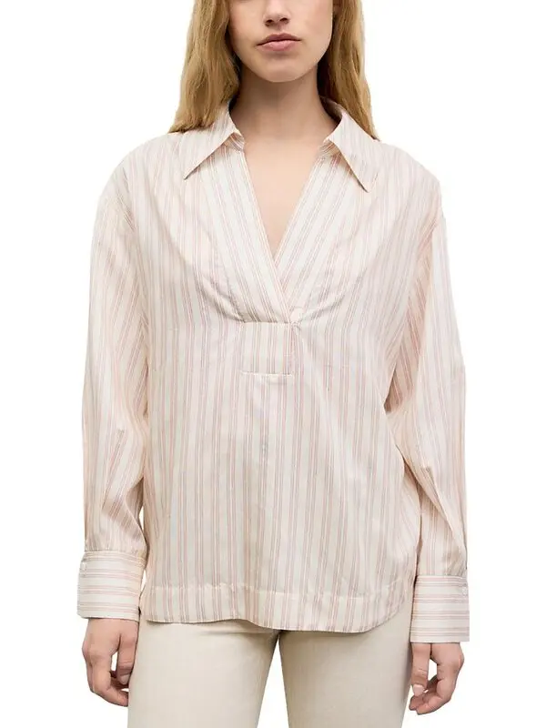 Gerard Darel Louanne Silk Blend Blouse - Nude
