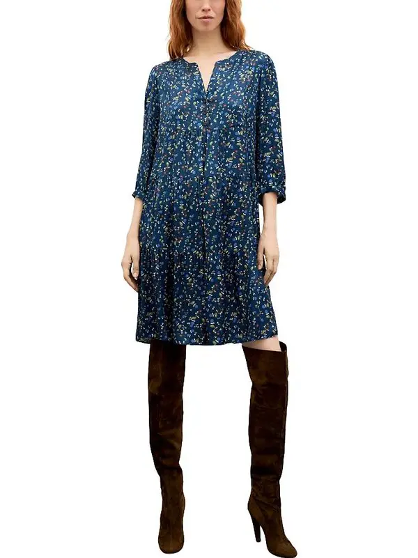 Gerard Darel Caly Tiered Dress - Navy