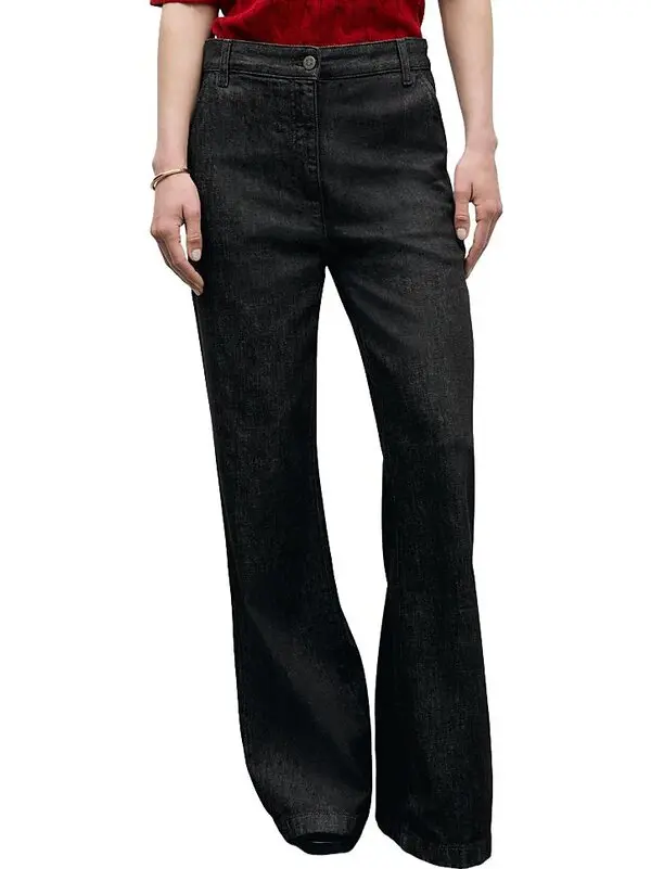 Gerard Darel Indie Wide Leg Jeans - Brown