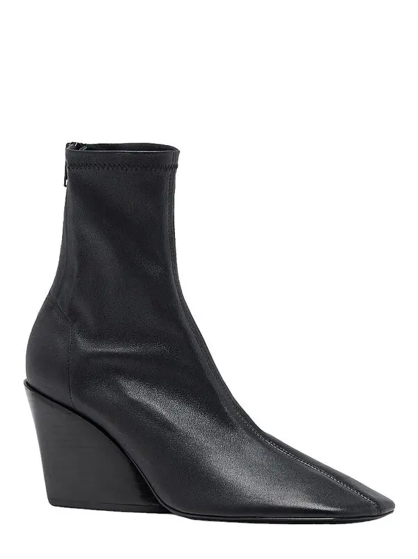 Proenza Schouler Slant Stretch Leather Ankle Boots - Black