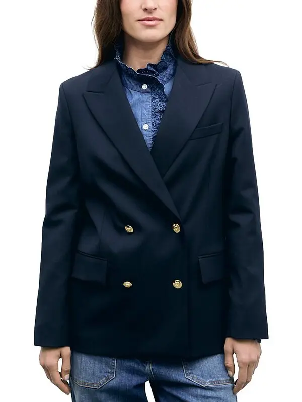 Gerard Darel Junie Double Breasted Jacket - Navy