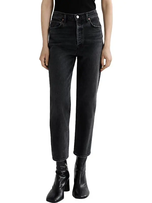 AGOLDE 90s Pinch Waist High Rise Ankle Straight Jeans - Radius