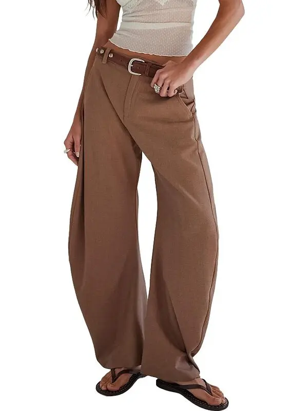 Free People Spotlight Barrel Pants - Brown