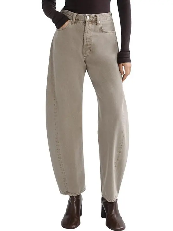 AGOLDE Luna Pieced High Rise Curved Tapered Jeans - Cedar