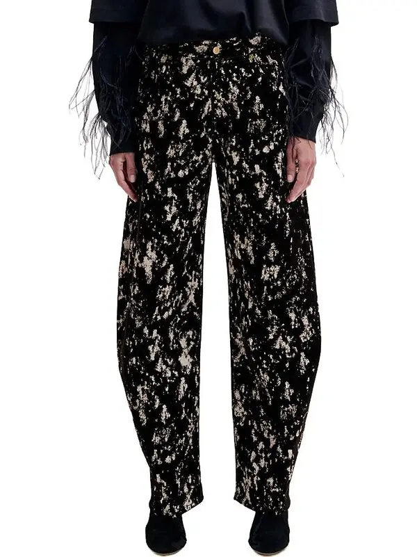 DARKPARK Kris-camou Flock Barrel Jeans - White/brown