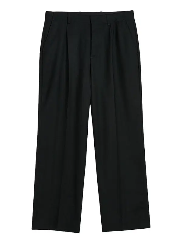 Our Legacy Borrowed Wide Relaxed Fit Chinos - Black