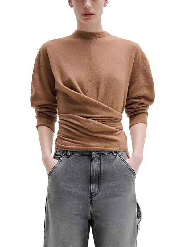 DARKPARK Gia Cashmere Long Sleeve Tee - Camel