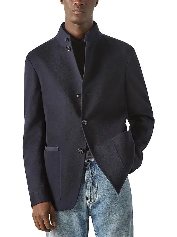 Zegna Oasi Cashmere Il Conte Jacket - Navy Blue