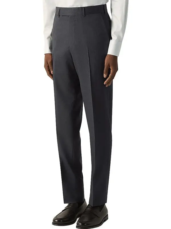Zegna Trofeo Slim Fit Wool Trousers - Dark Grey