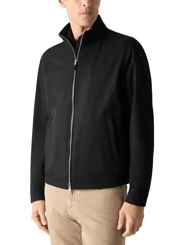Zegna Microfiber Motorin Blouson Jacket - Black
