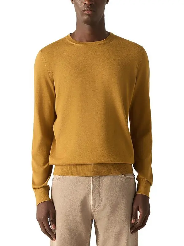 Zegna Cashmere Blend Crewneck Sweater - Yellow