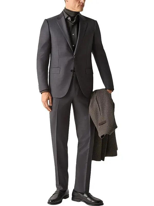 Zegna Trofeo Regular Fit Wool Suit - Dark Grey