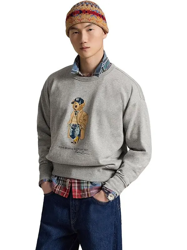 Polo Ralph Lauren Fit Polo Bear Fleece Sweatshirt - Grey Heather