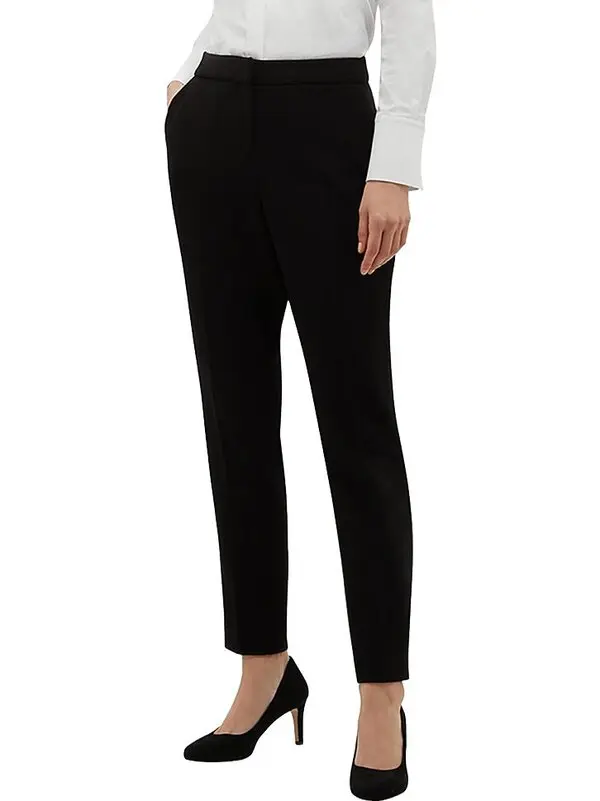 HOBBS LONDON Lea Slim Mid Rise Trousers - Black