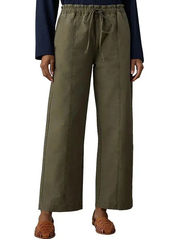 Faherty Brand Cotton Twill Drawstring Pants - Olive