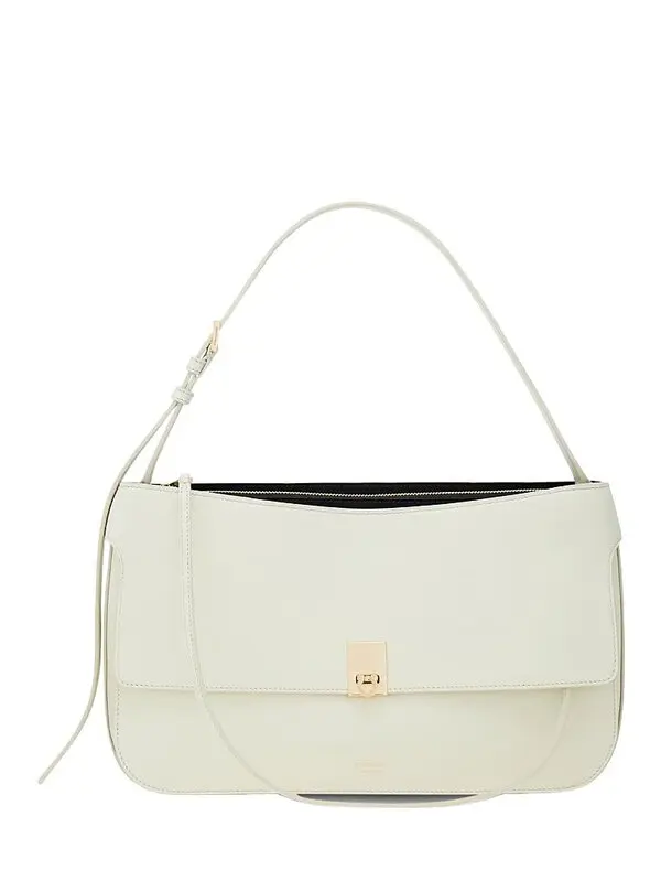 FERRAGAMO Cara Leather Shoulder Bag - Mascarpone