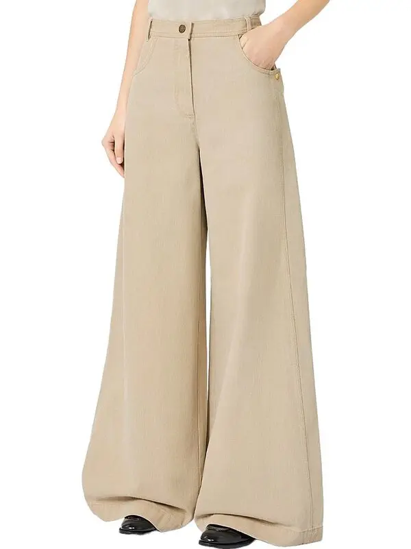 Max Mara Mxmalamaro Wide Leg Pants - Stone