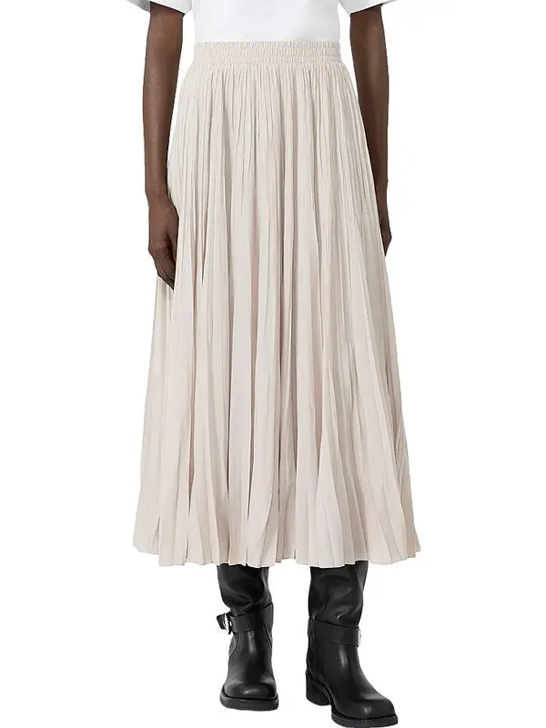Max Mara Pleated Midi Skirt - Ivory
