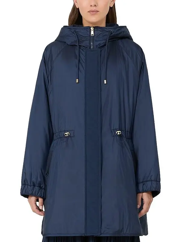 Max Mara Reversible Midi Parka - Navy