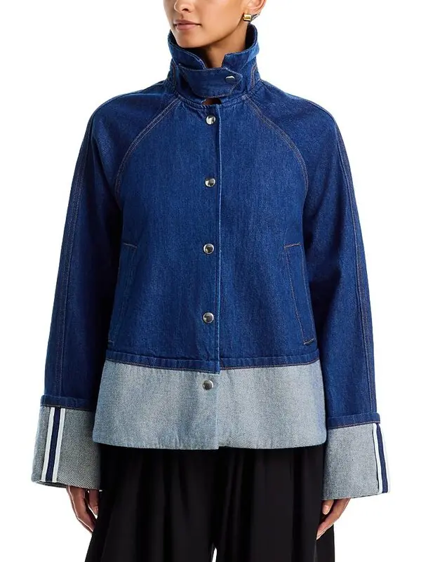 Brandon Maxwell The Wells Denim Jacket - Indigo