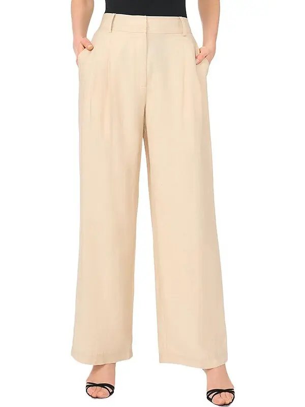 Vince Camuto High Rise Wide Leg Pants - Birch