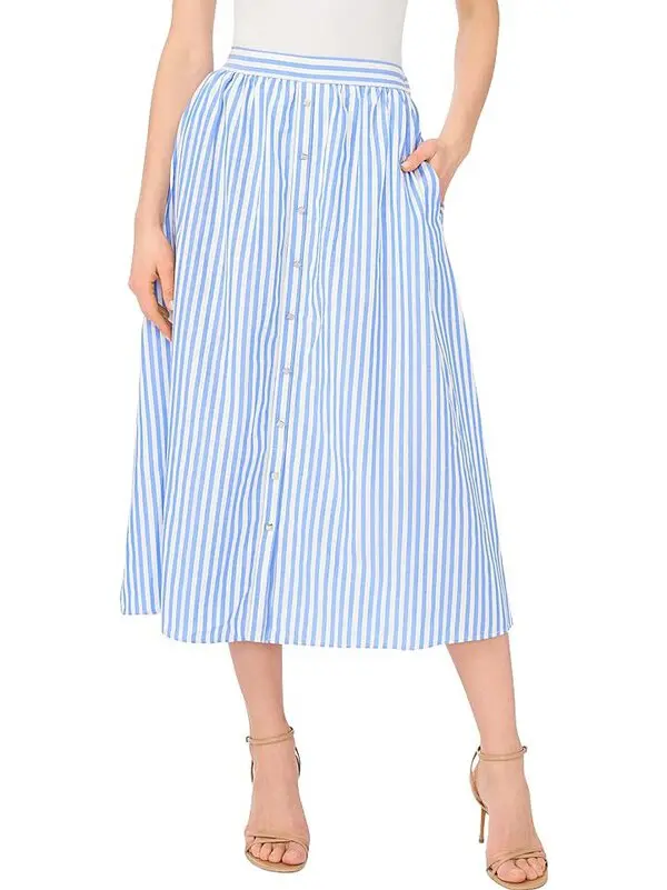Vince Camuto Striped Maxi Skirt - Blue Cloud