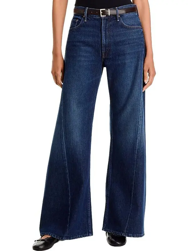 MOTHER The Lemon Twist High Rise Wide Leg Jeans - Fresh Squeezed