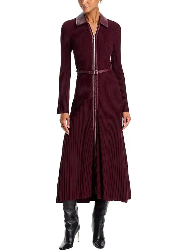 Simkhai Ismelle Collared Midi Dress - Fig