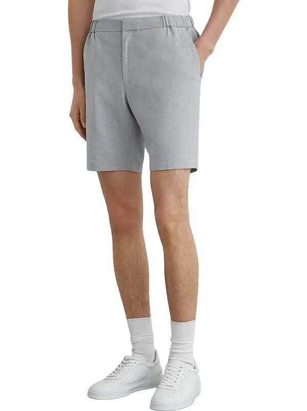 REISS 8.7" Drawstring Chino Shorts - Soft Grey