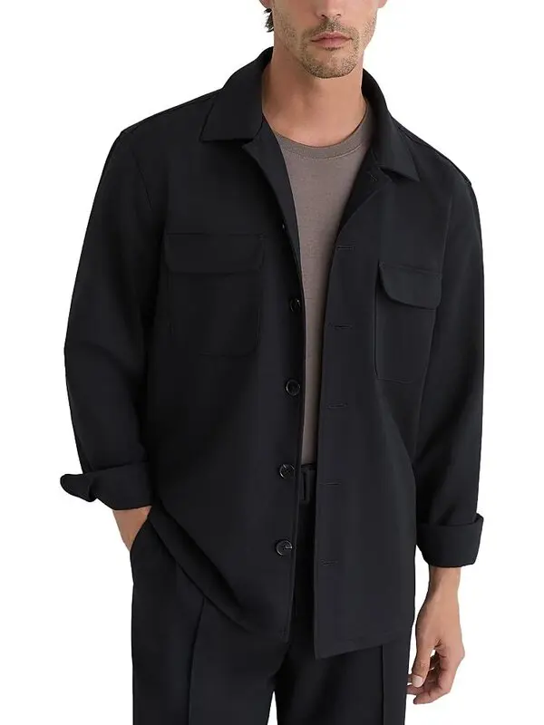 REISS Peshi Pocket Overshirt - Navy