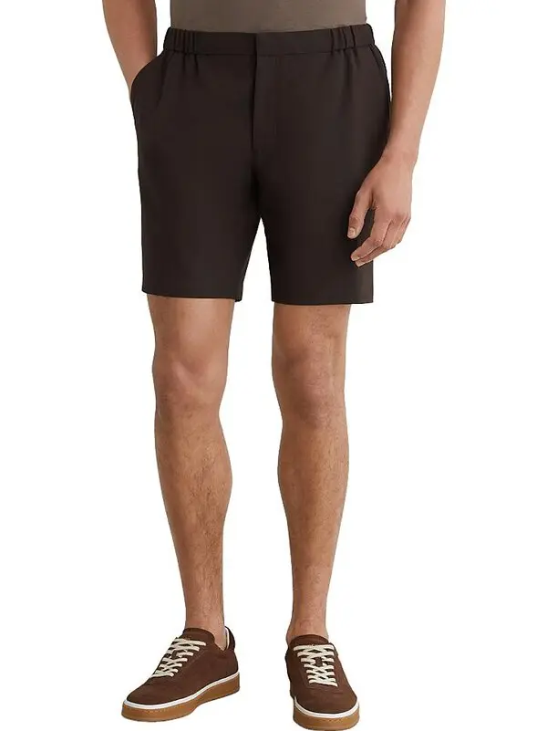 REISS Deck Drawstring Chino Shorts - Brown