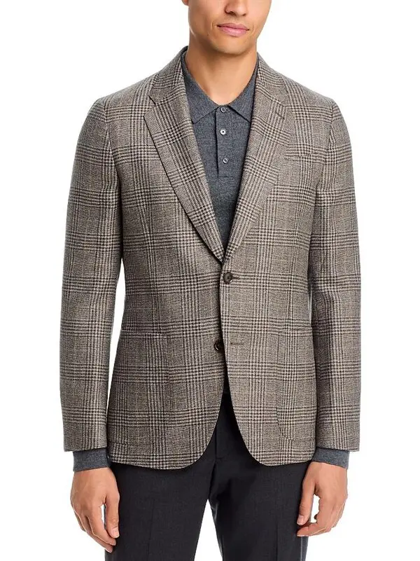 Paul Smith Regular Fit Plaid Wool Blend Jacket - Medium Beige
