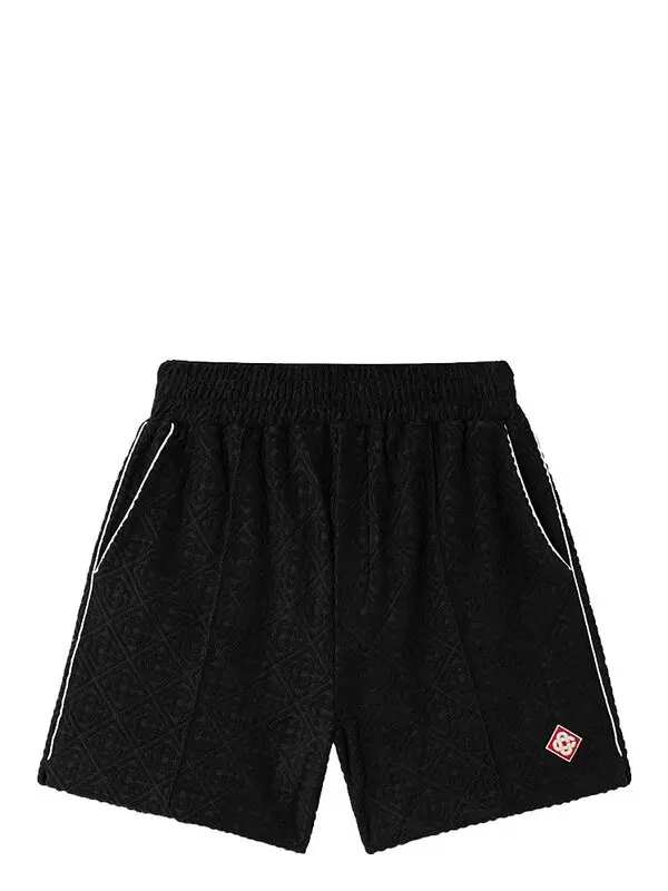 Casablanca Monogram Cotton Blend Shorts - Black