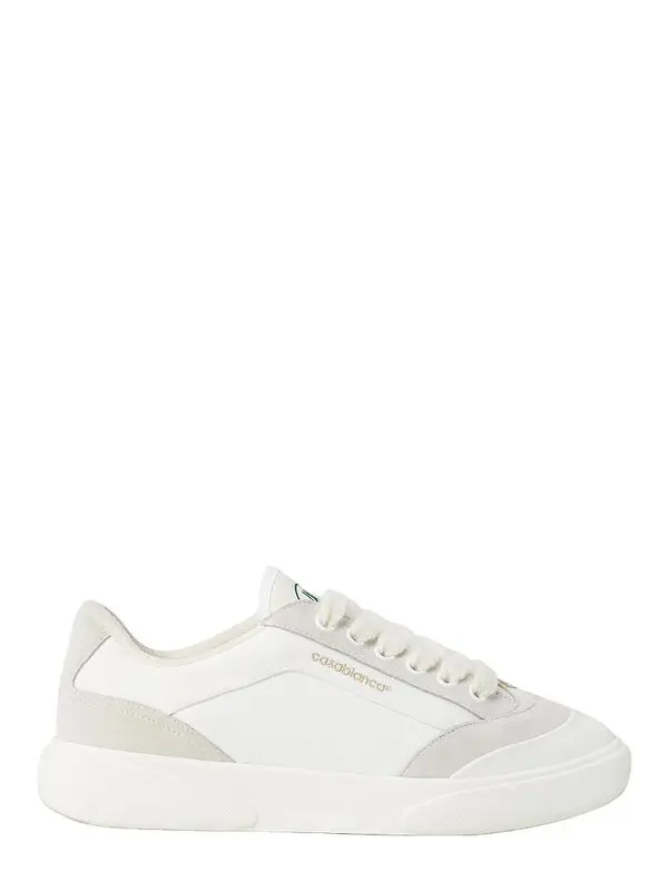 Casablanca Del Mar Lace Up Low Top Leather Sneakers - White