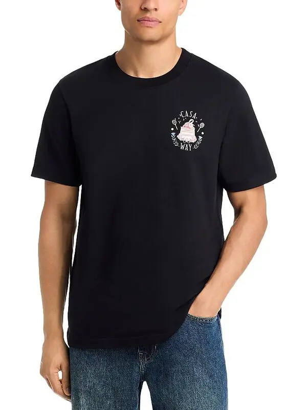 Casablanca Jersey Fabric Graphic Tee - Black