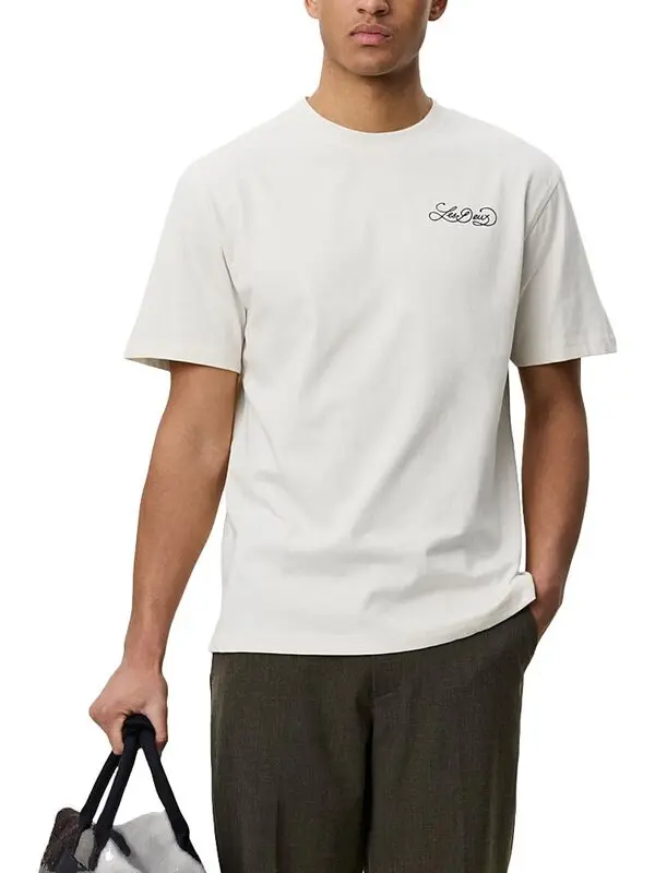LES DEUX Graphic Orchard Cotton Tee - Ivory