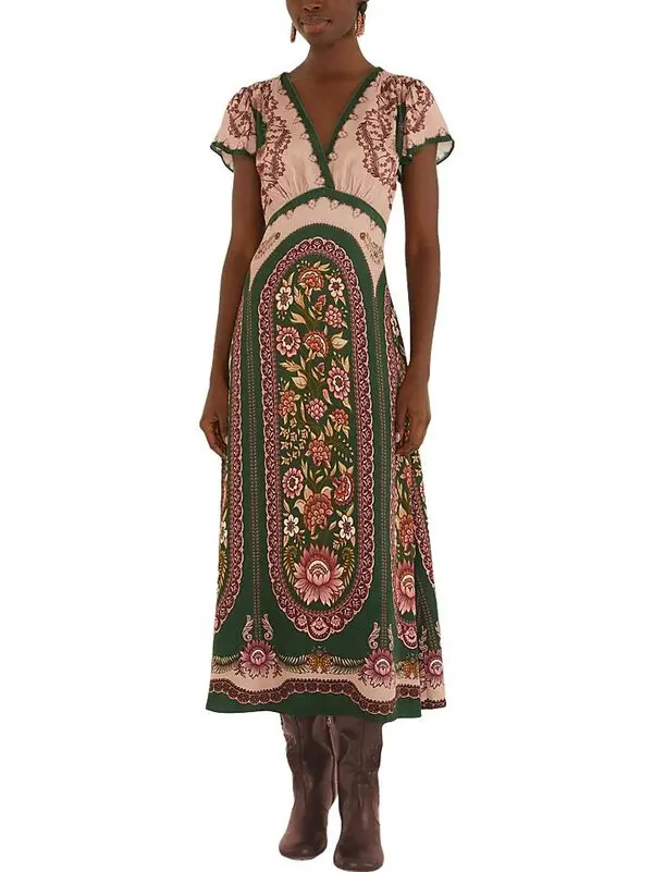 Farm Rio Maxi Dress With Floral Print - Daniela Green