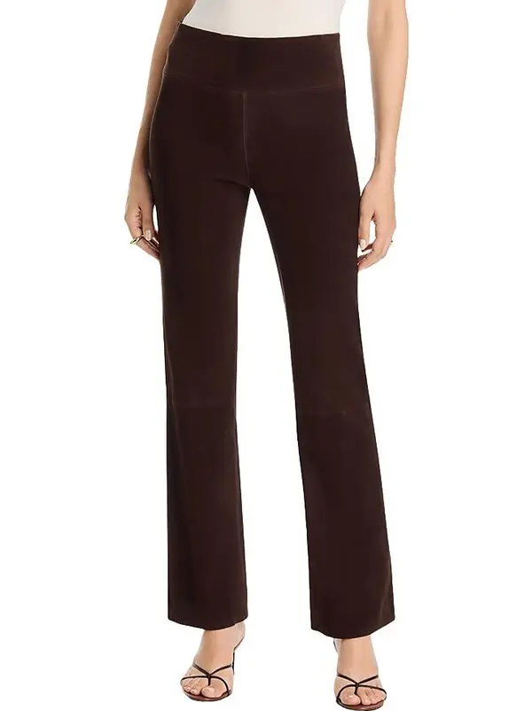 Kobi Halperin Madi Low Rise Leather Pants - Espresso