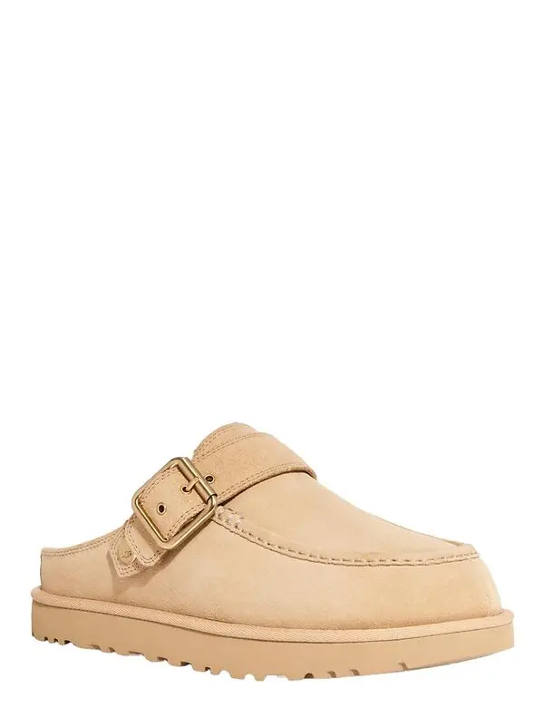 UGG Goldenstar Evelina Suede Clog Slippers - Sandcastle
